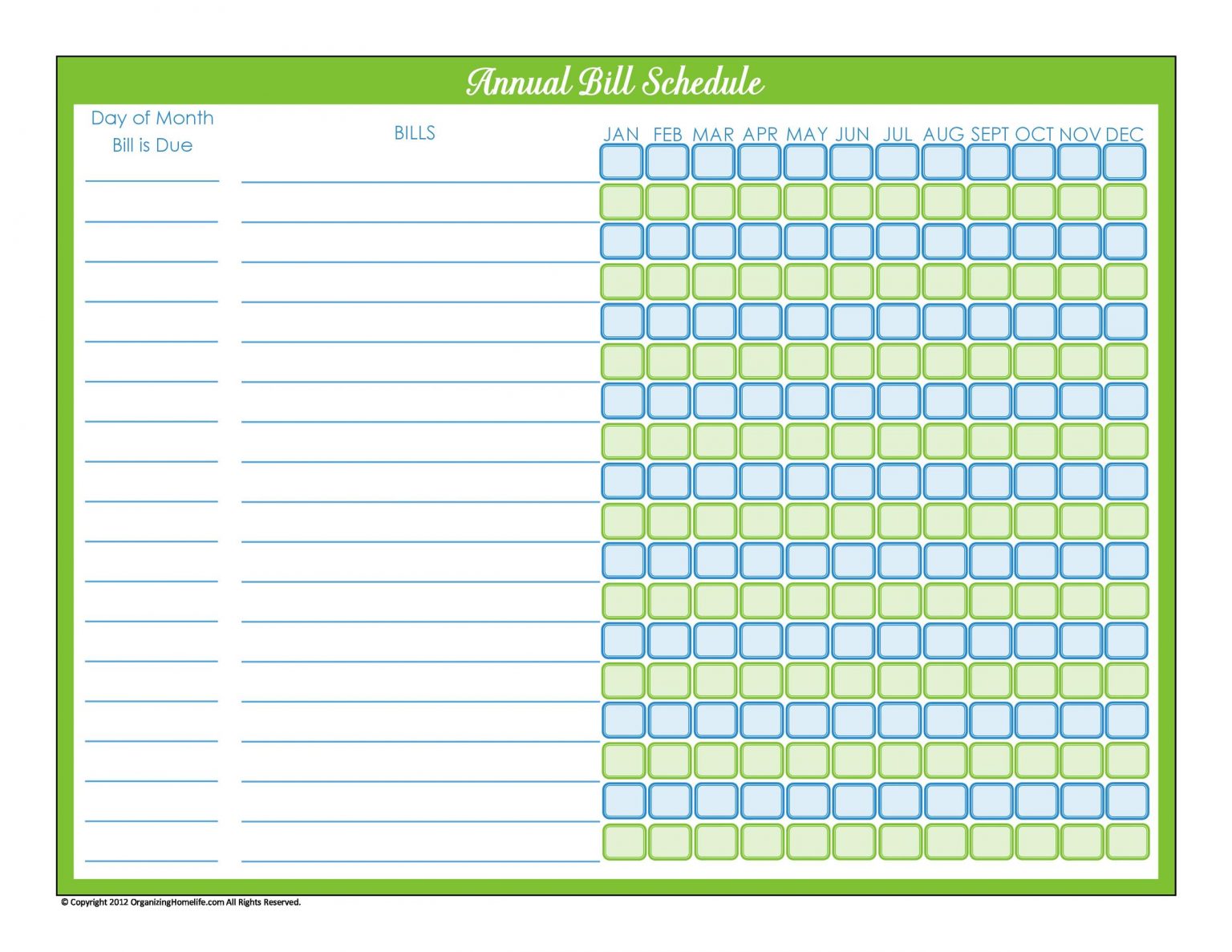 Printable Monthly Bill Organizer To Make Sure You Pay Bills On Time Printable Monthly Bill Organizer To Make Sure You Pay Bills On Time